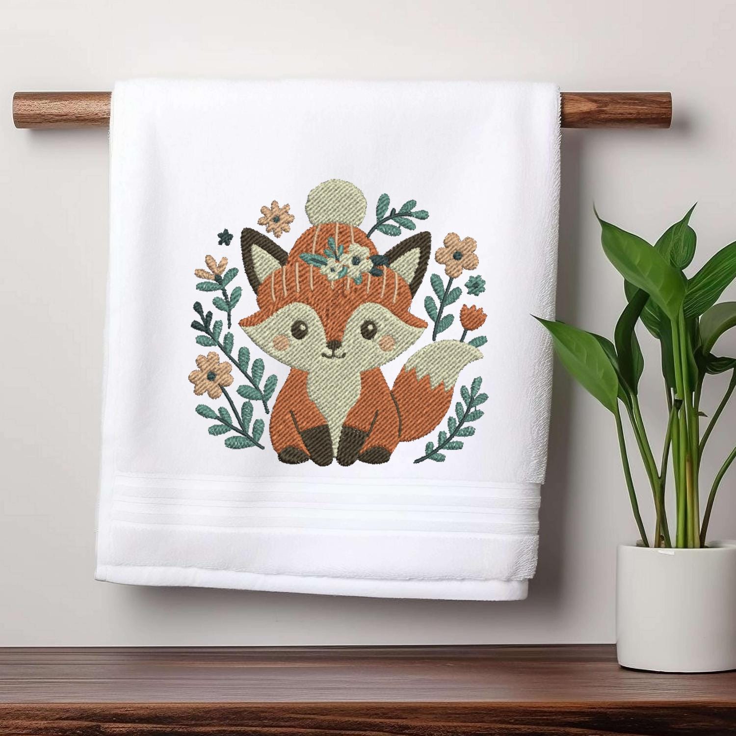 Floral Fox Embroidery Machine Design Bundle Cute Fox Embroidery Designs ...