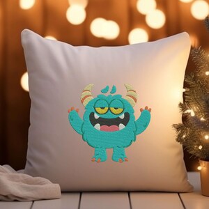 Cute Monster Machine Embroidery Design Baby Monster Embroidery Monster ...