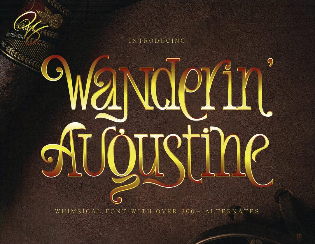 Wanderin' Augustine Serif Font | Whimsical and Magical for Book Cover ...