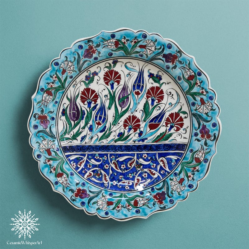 Ceramic Wall Plate Tulips - Etsy