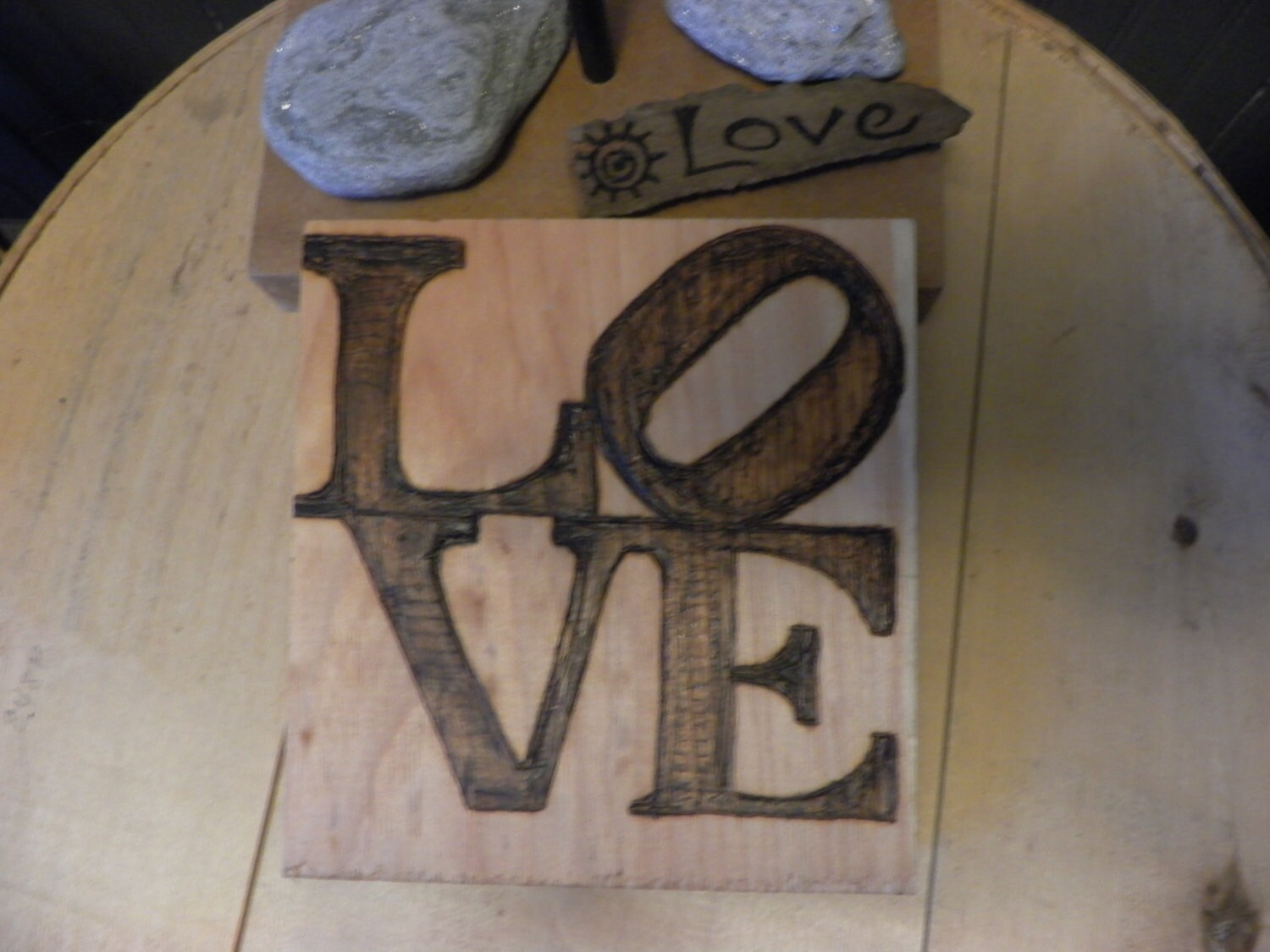 Love Pyrography Love Like Its the 70's Square Wall Sign on - Etsy