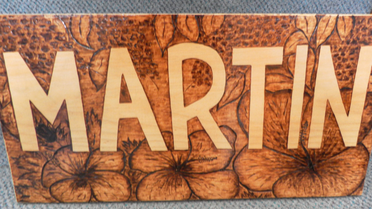 Name Plaque Custom pyrography sign for driveway front door | Etsy