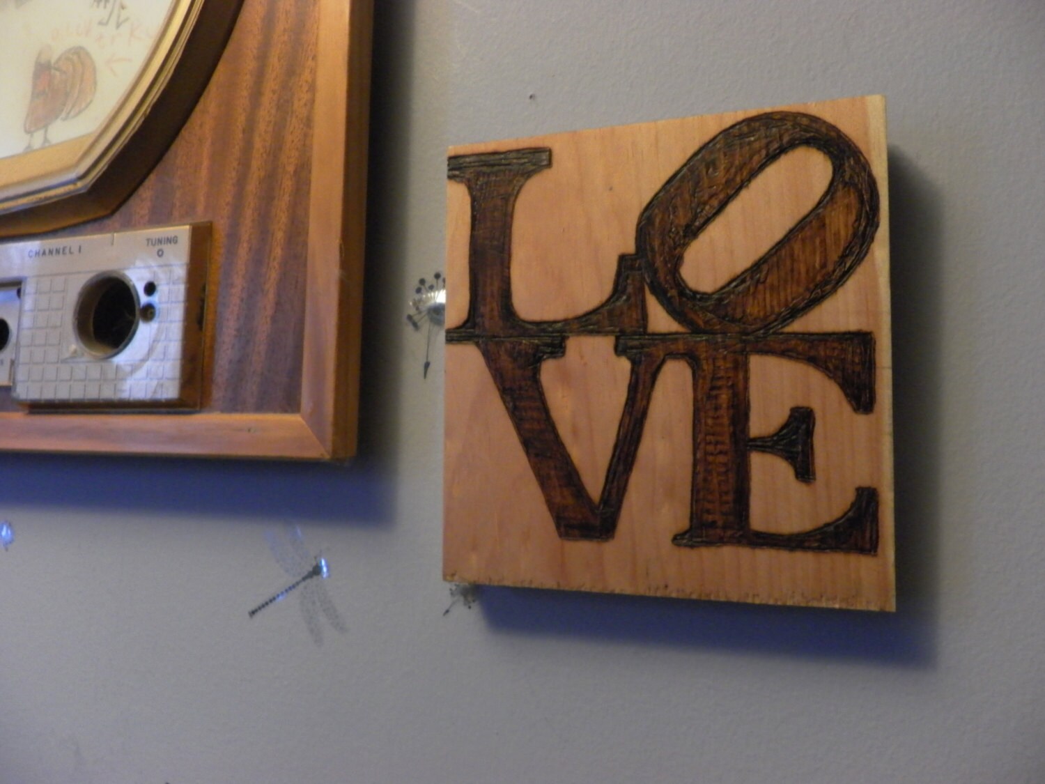 Love Pyrography Love Like Its the 70's Square Wall Sign on - Etsy
