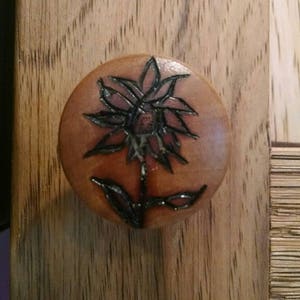 Customizable Wood Drawer Pulls/knobs Three Sizes Original Pyrography ...