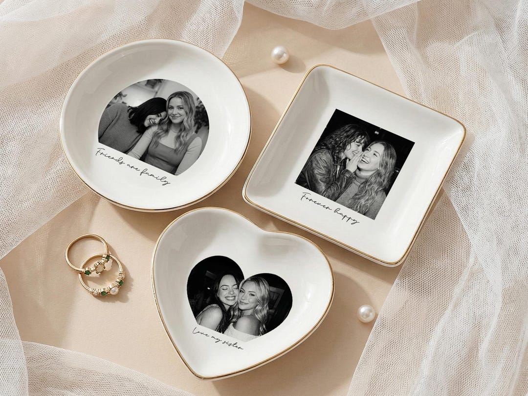 Personalized Photo Keepsake Dish, Custom Trinket Tray, Friend Gift - Etsy