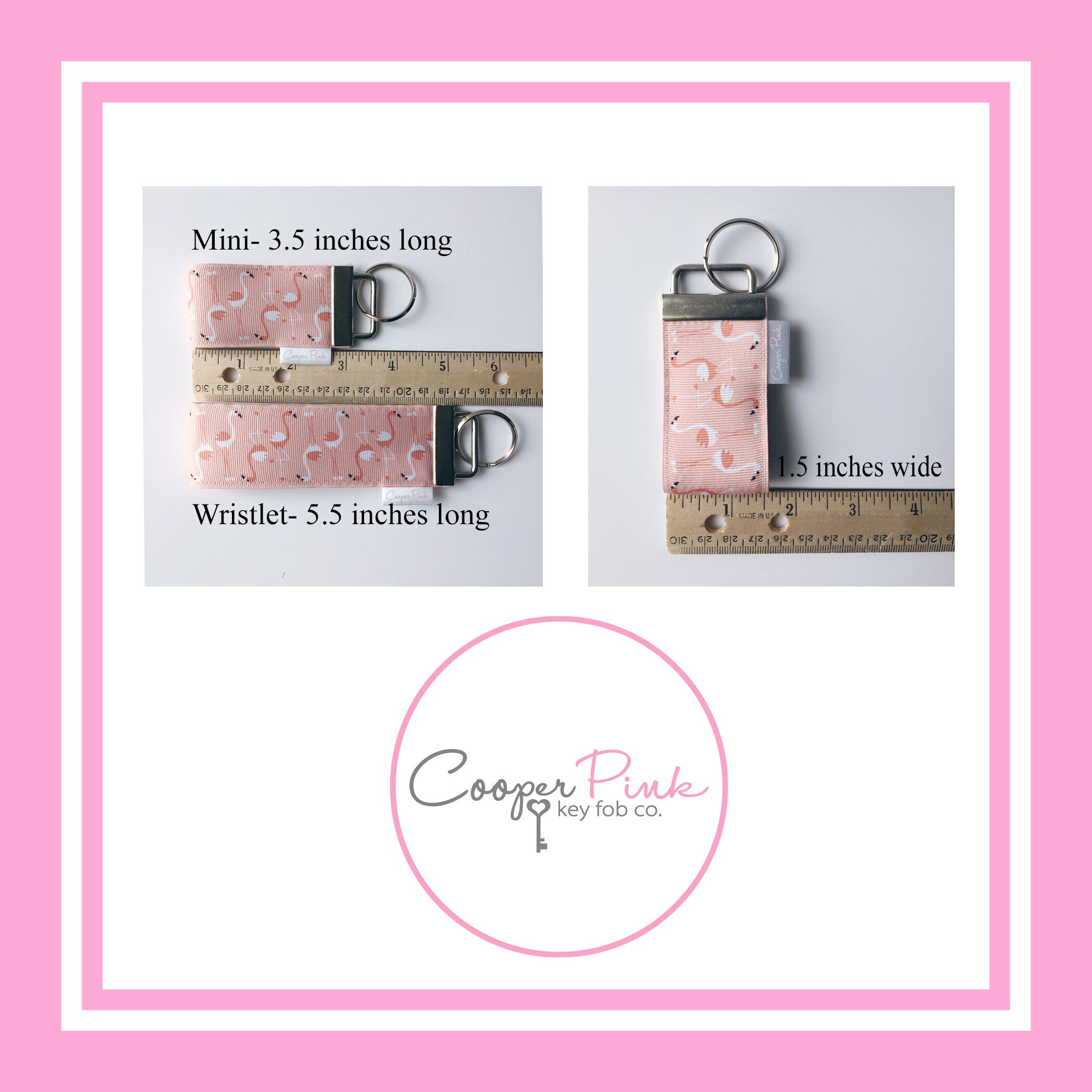 Red and White Striped Mini Keyfob Wristlet Keychain - Etsy