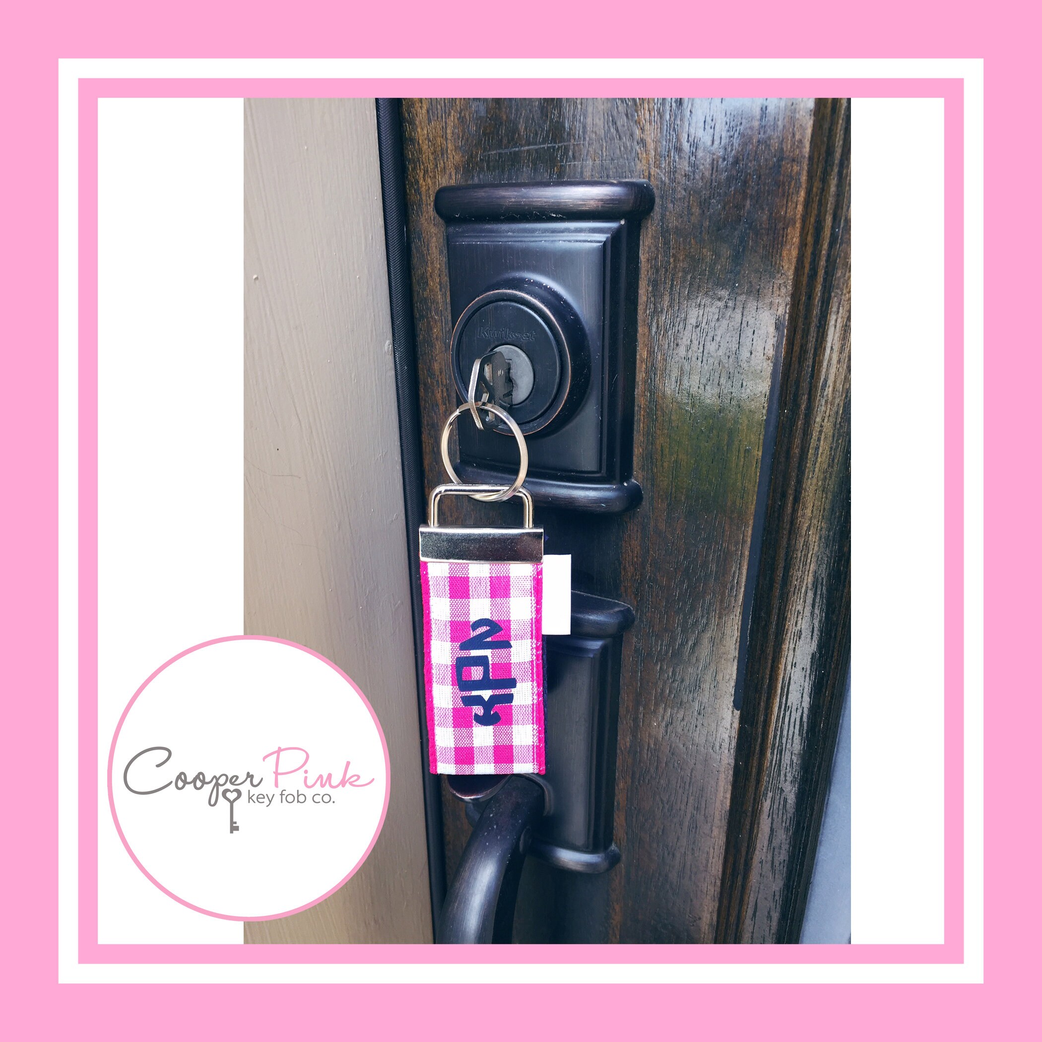 Red and White Striped Mini Keyfob Wristlet Keychain - Etsy