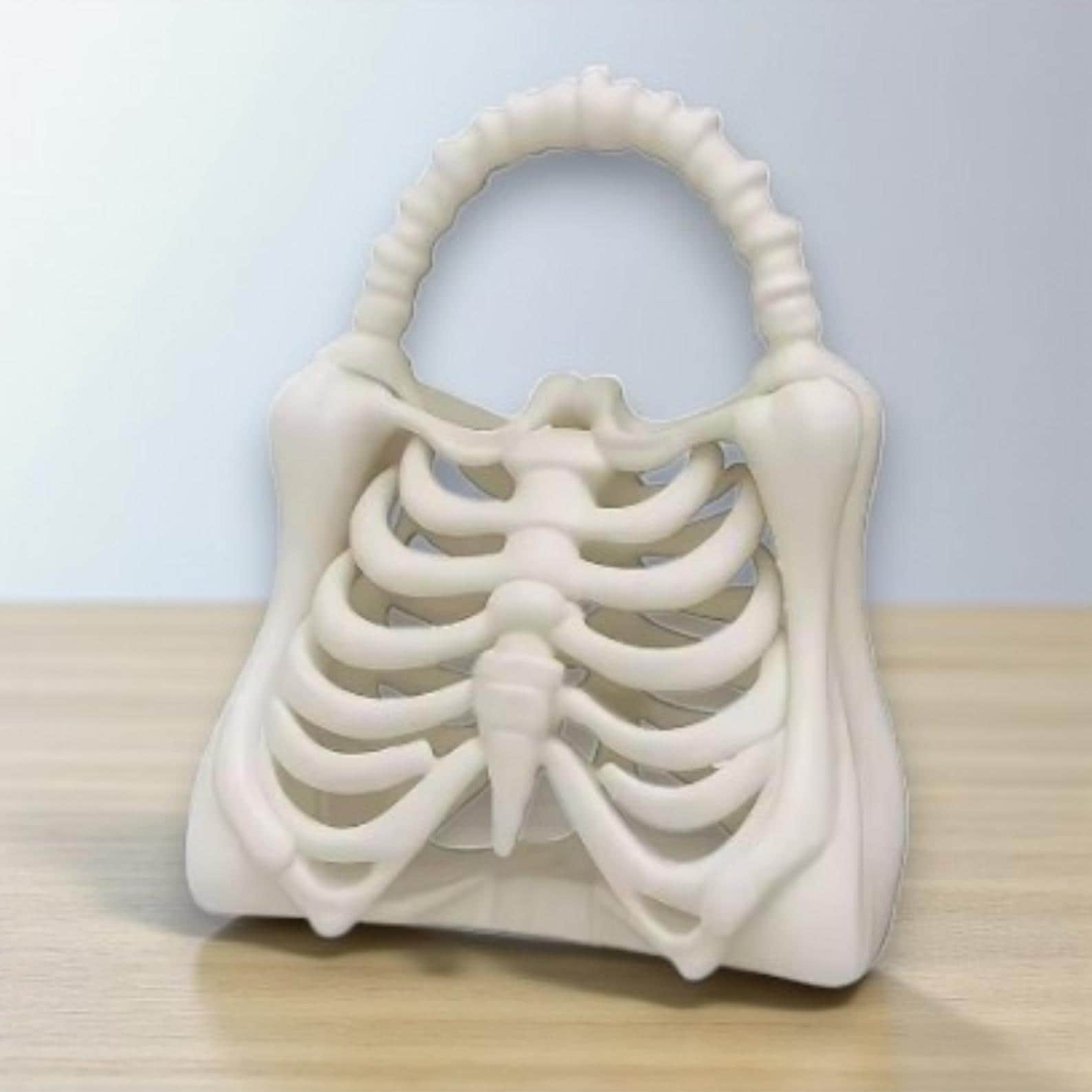 Gothic Skeleton Purse, 3D Printed Skeleton Halloween Bag, Gift for Her ...