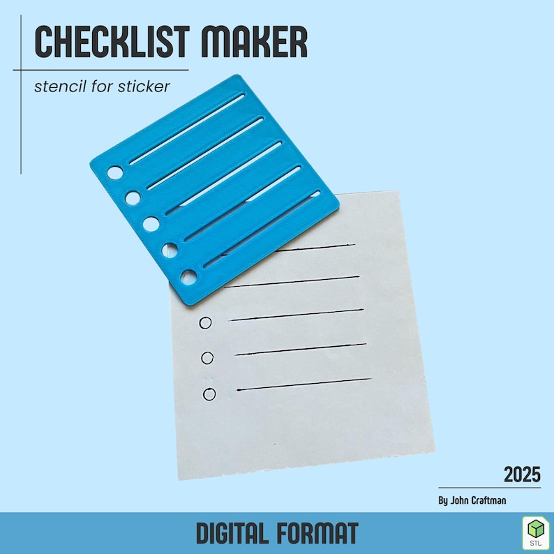 Stencil Sticky Note & Holder – 3D Print STL File - Etsy