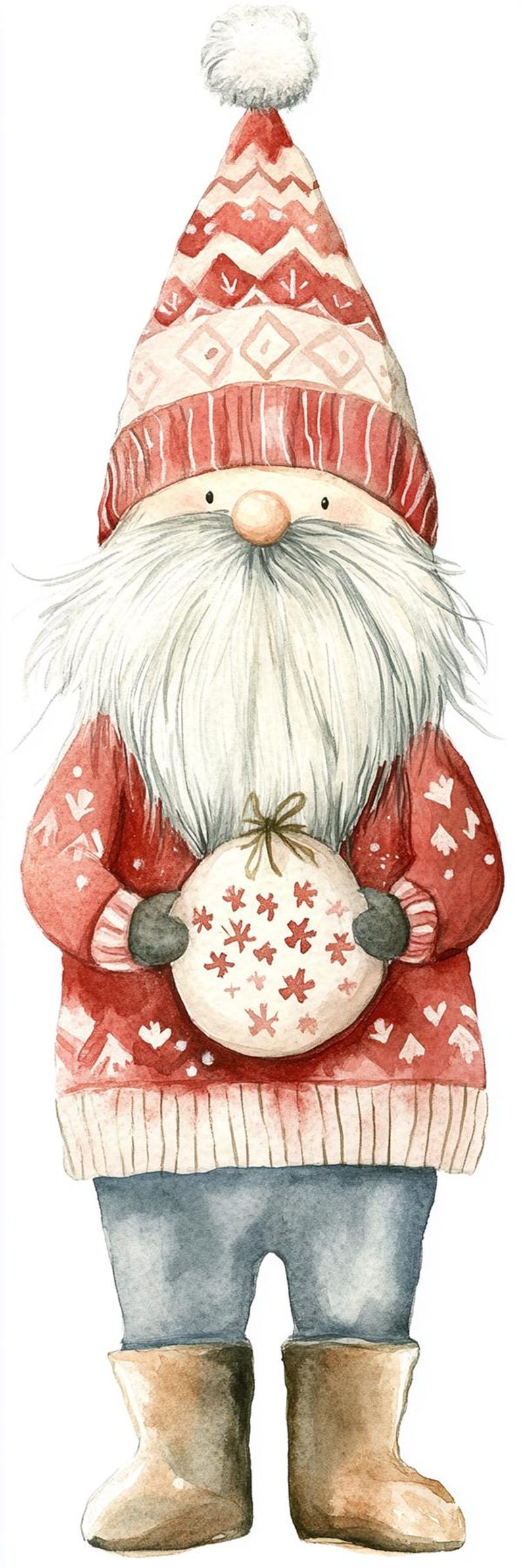Christmas Gnomes Printable Bookmarks PNG | Cute Holiday Gnome Bookmarks ...