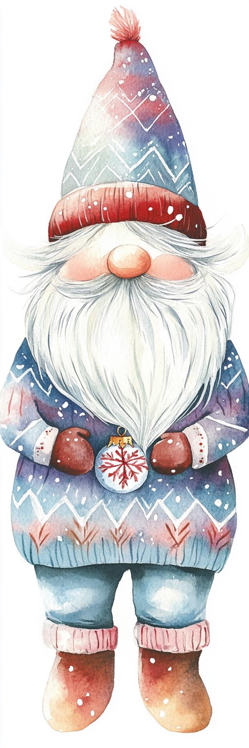 Christmas Gnomes Printable Bookmarks PNG | Cute Holiday Gnome Bookmarks ...