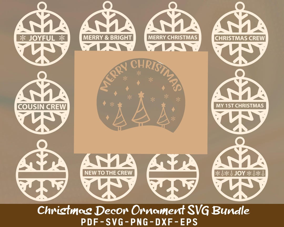 Christmas Ornament SVG Bundle, Holiday Ornament Decor Cut Files,cricut ...