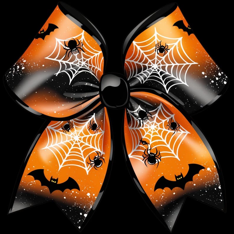 Halloween Bow Clipart: Spooky Ribbon PNG Bundle (digital Download) - Etsy
