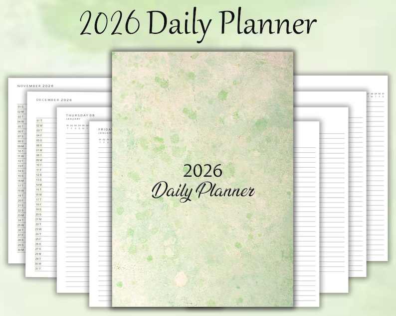 2026 Daily Planner | Customizable Minimalist Organizer (editable PDF ...