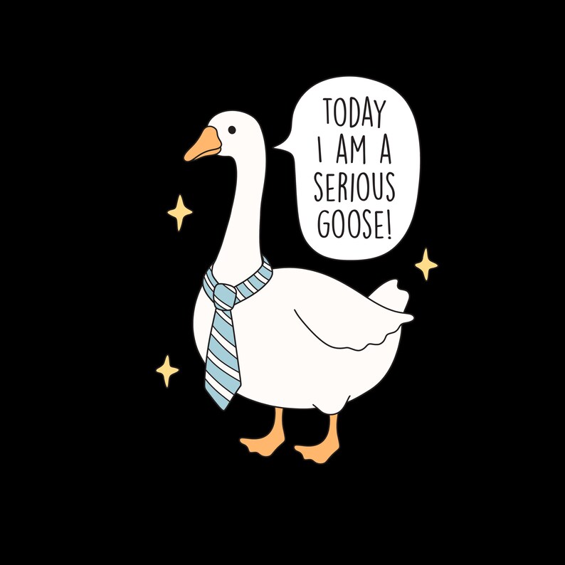 Retro Silly Goose PNG Sublimation | Funny Goose Quote Design | Vintage ...