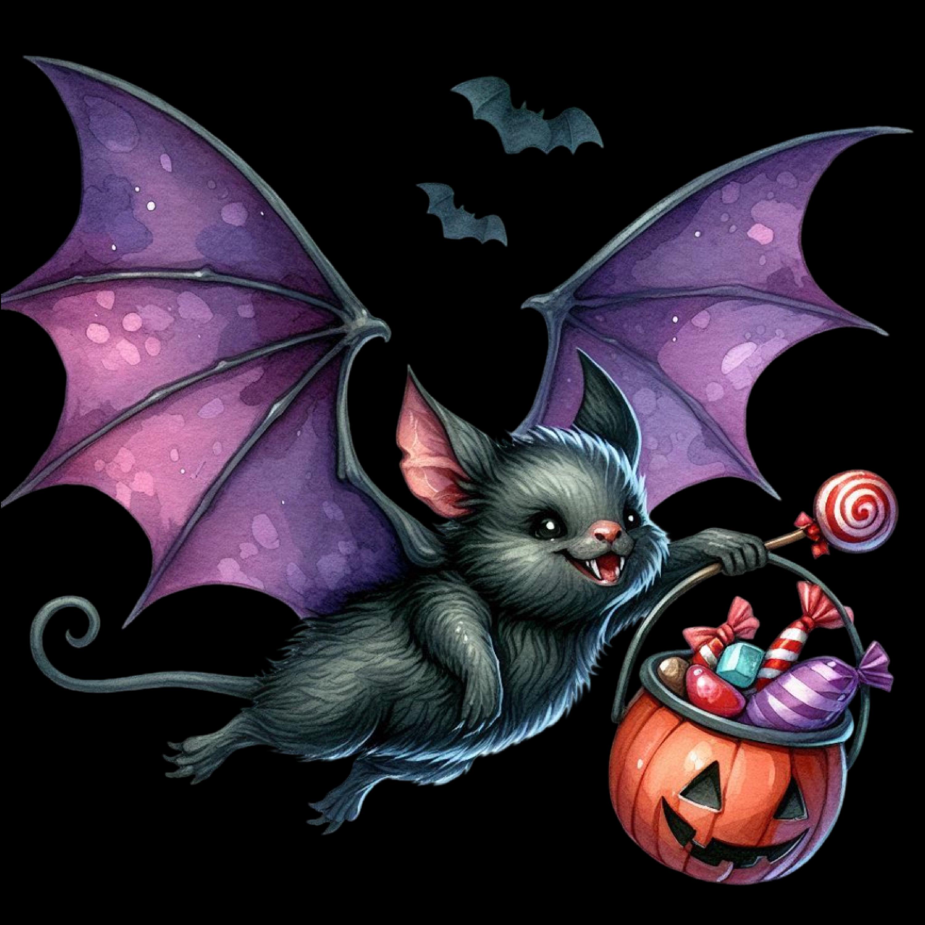 Halloween Clipart Bundle: Witch, Ghost, Spider, Cat (PNG, Commercial ...