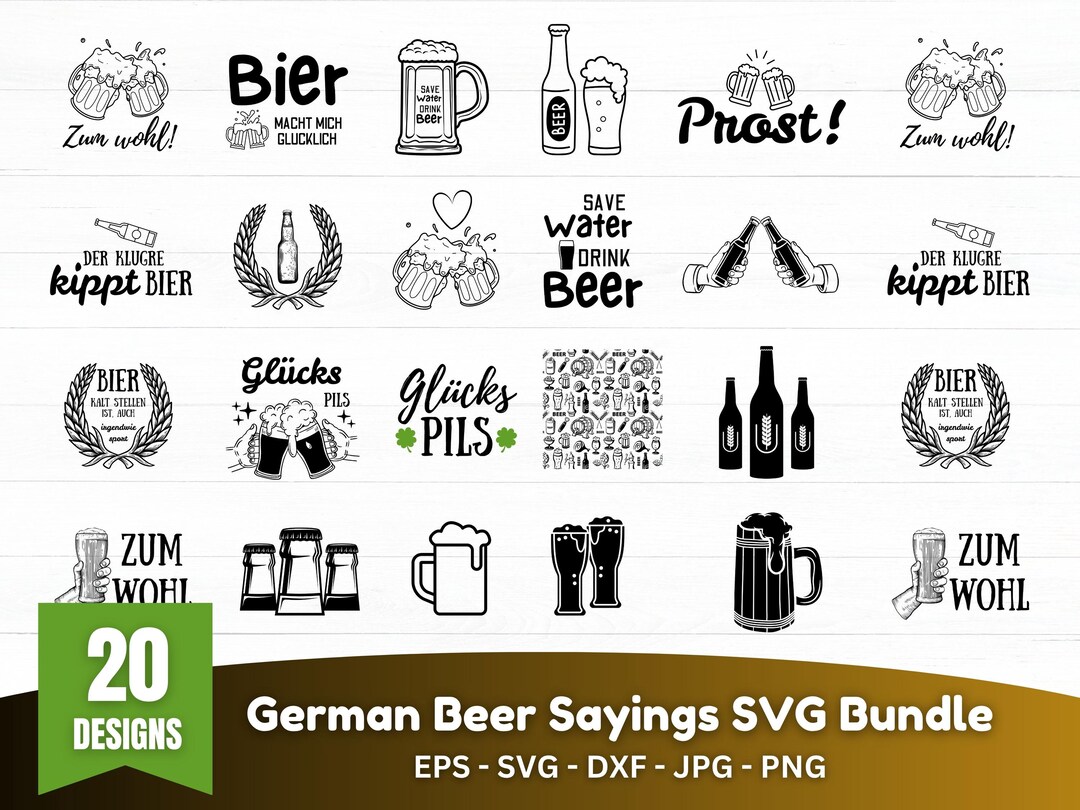 Oktoberfest Beer Mug SVG Bundle, Bavarian Pub Clipart - Etsy