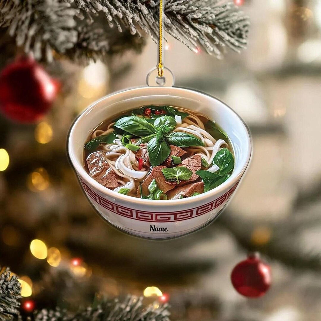 Vietnamese Pho Ornament, Pho Noodle Christmas Ornament, Noodle Ornament ...