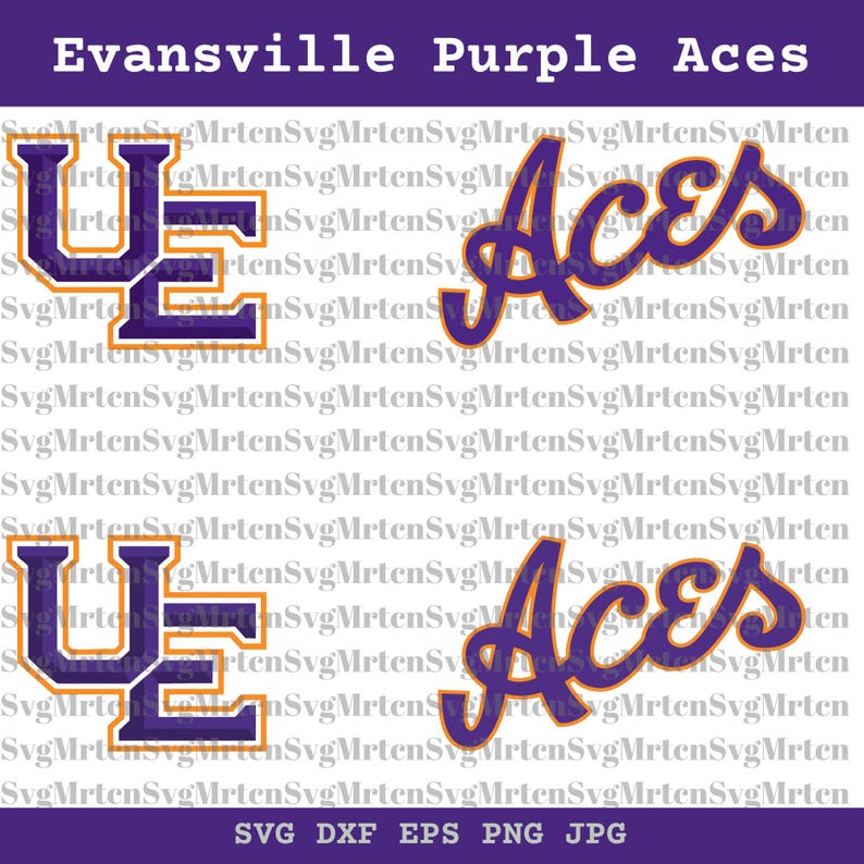 Purple Aces SVG Bundle, Evansville Football, SVG Bundle, Cricut ...