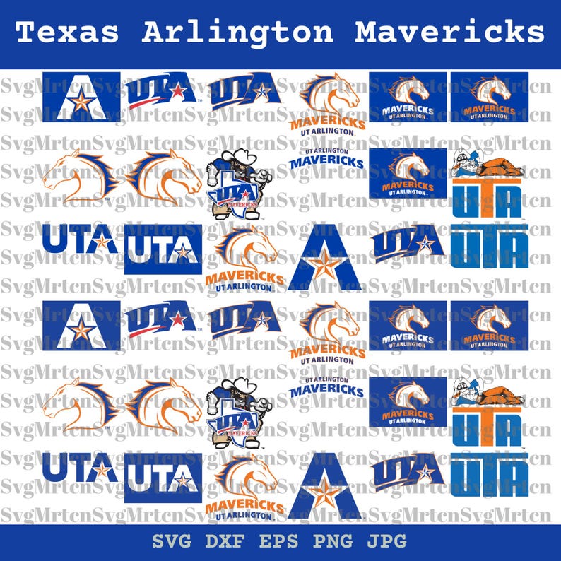 Mavericks SVG Bundle, Texas Arlington Football, SVG Bundle, Cricut ...