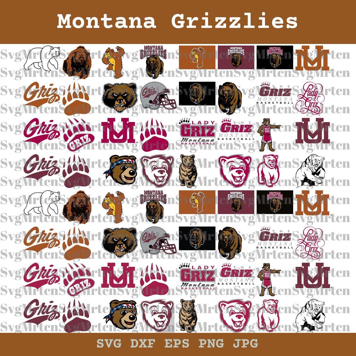 Grizzlies SVG Bundle, Montana Football, SVG Bundle, Cricut, Printable ...
