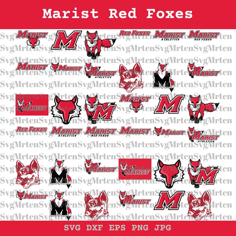 Red Foxes SVG Bundle, Marist Football, SVG Bundle, Cricut, Printable ...