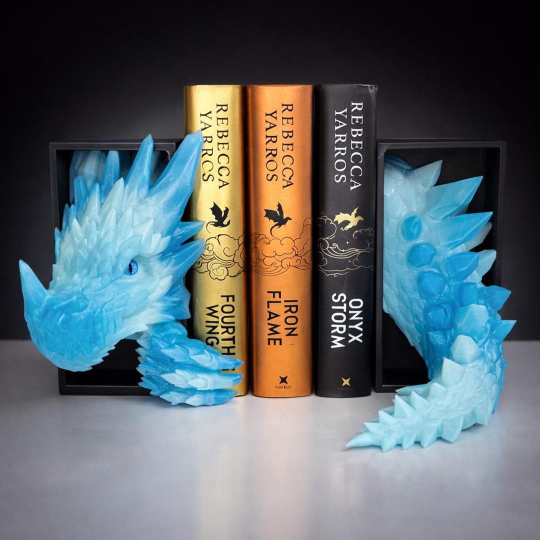 Ice Dragon Book Nook | 3D Printed Fantasy Bookend - Etsy