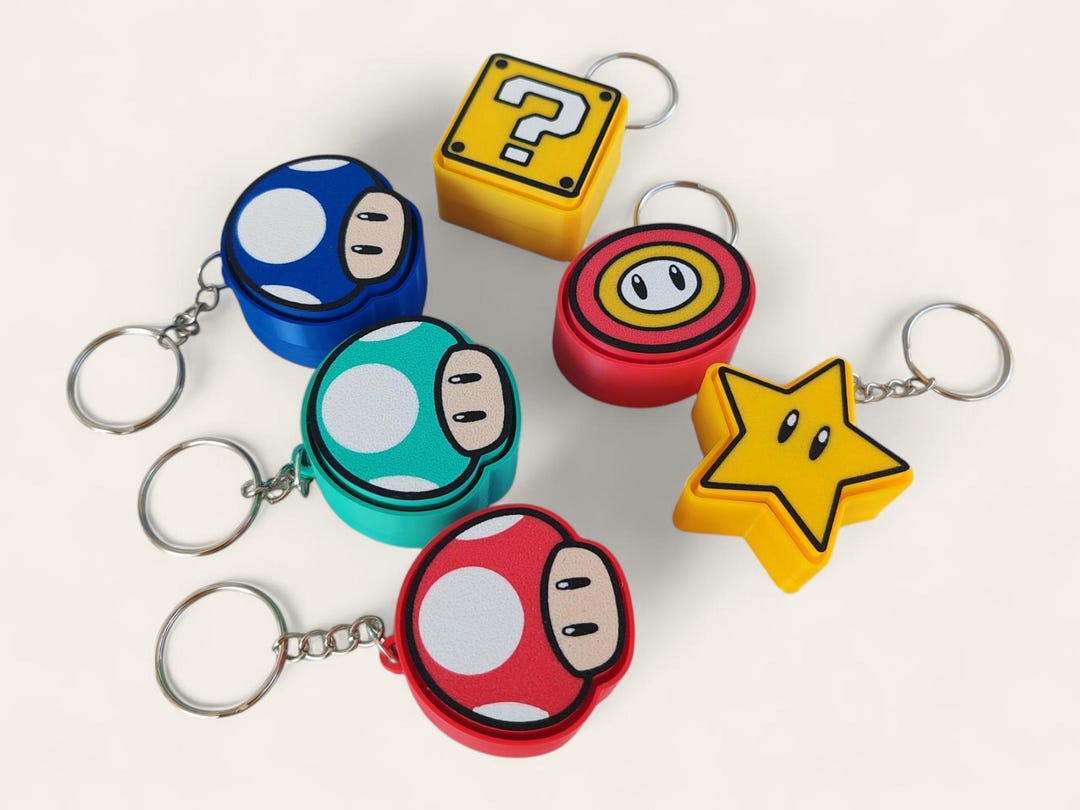 Super Mario Powerup Fidget Clicker Keychains - Etsy