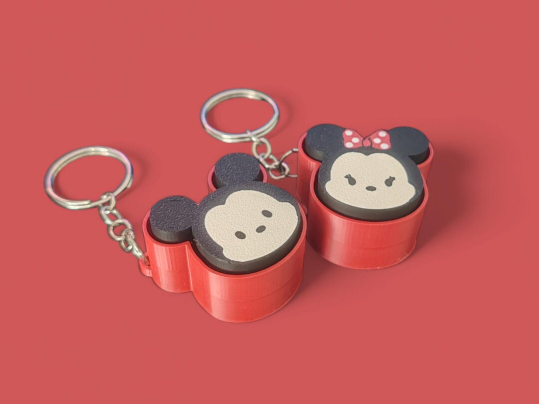 Mickey and Minnie Mouse Fidget Clicker Keychains - Etsy