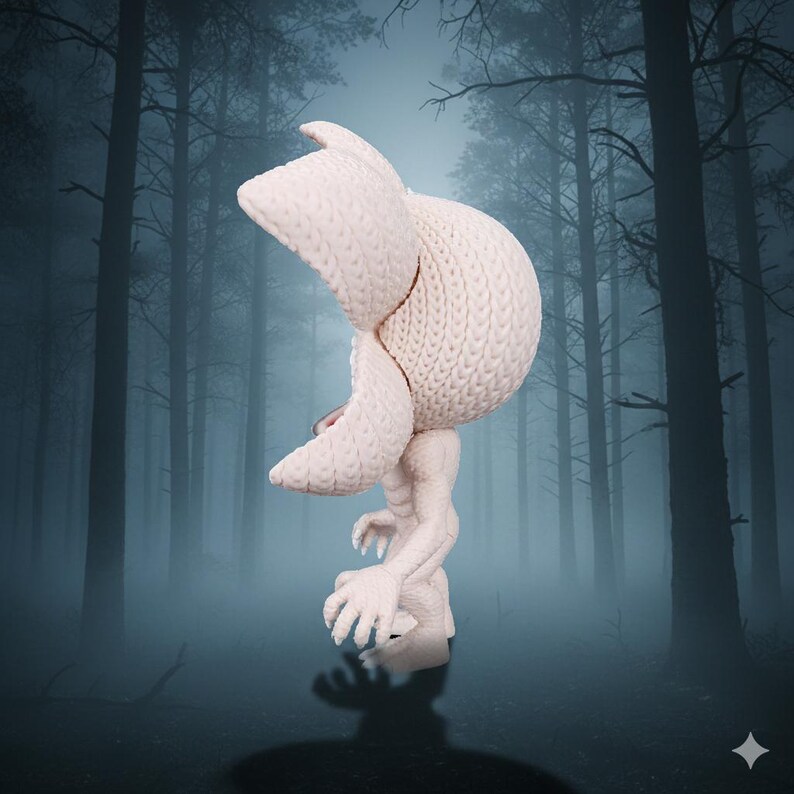 3D Printed Upside Down Monster Figurine | Knitted-style Cute Creature ...