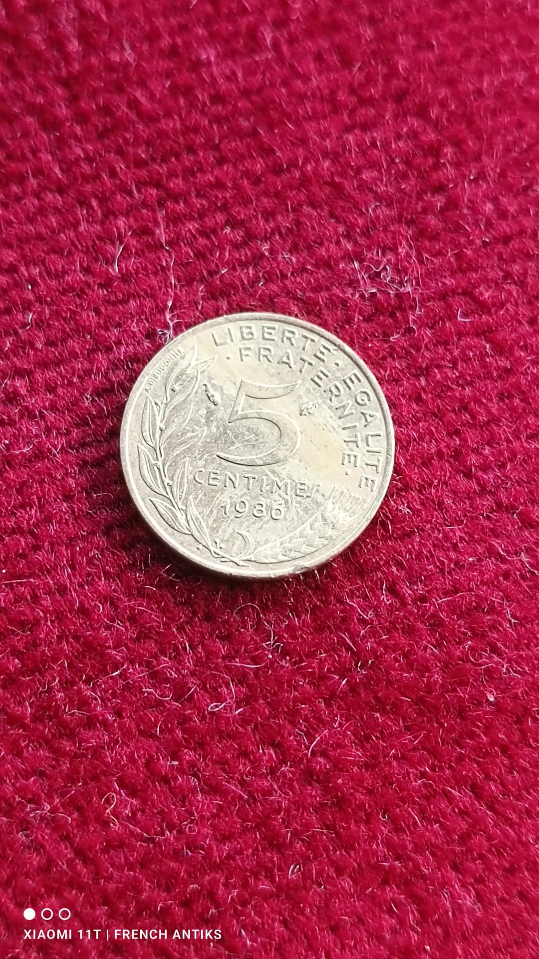 Collection Coin, France, 5 Cent Franc , 1986 - Etsy