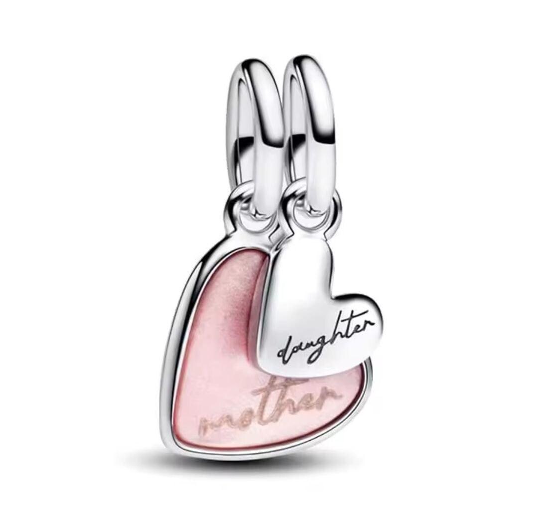 Splittable Mother Daughter Charm for Bracelet or Necklace Silver ...
