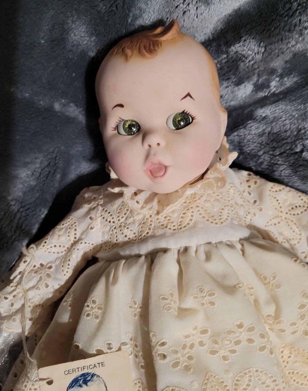 Vintage 1981 Porcelain Gerber Baby Doll W/christening Gown Limited ...