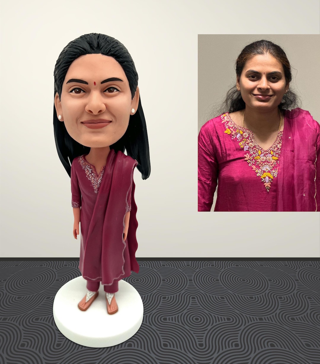 Custom Indian Bobblehead for Women, Custom Bobblehead for Wife, Custom ...