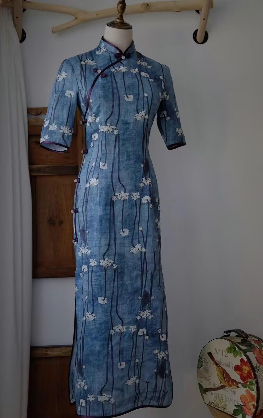 Custom Modern Ramie Qipao|modern Cheongsam|modern Qipao|chinese ...
