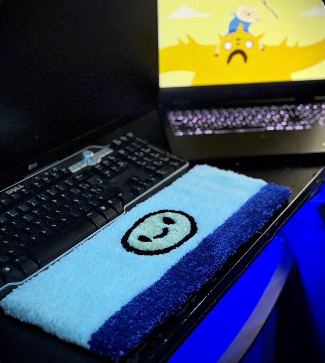 Finn the Human From Adventure Time Computer Keyboard Mat With Tufted ...