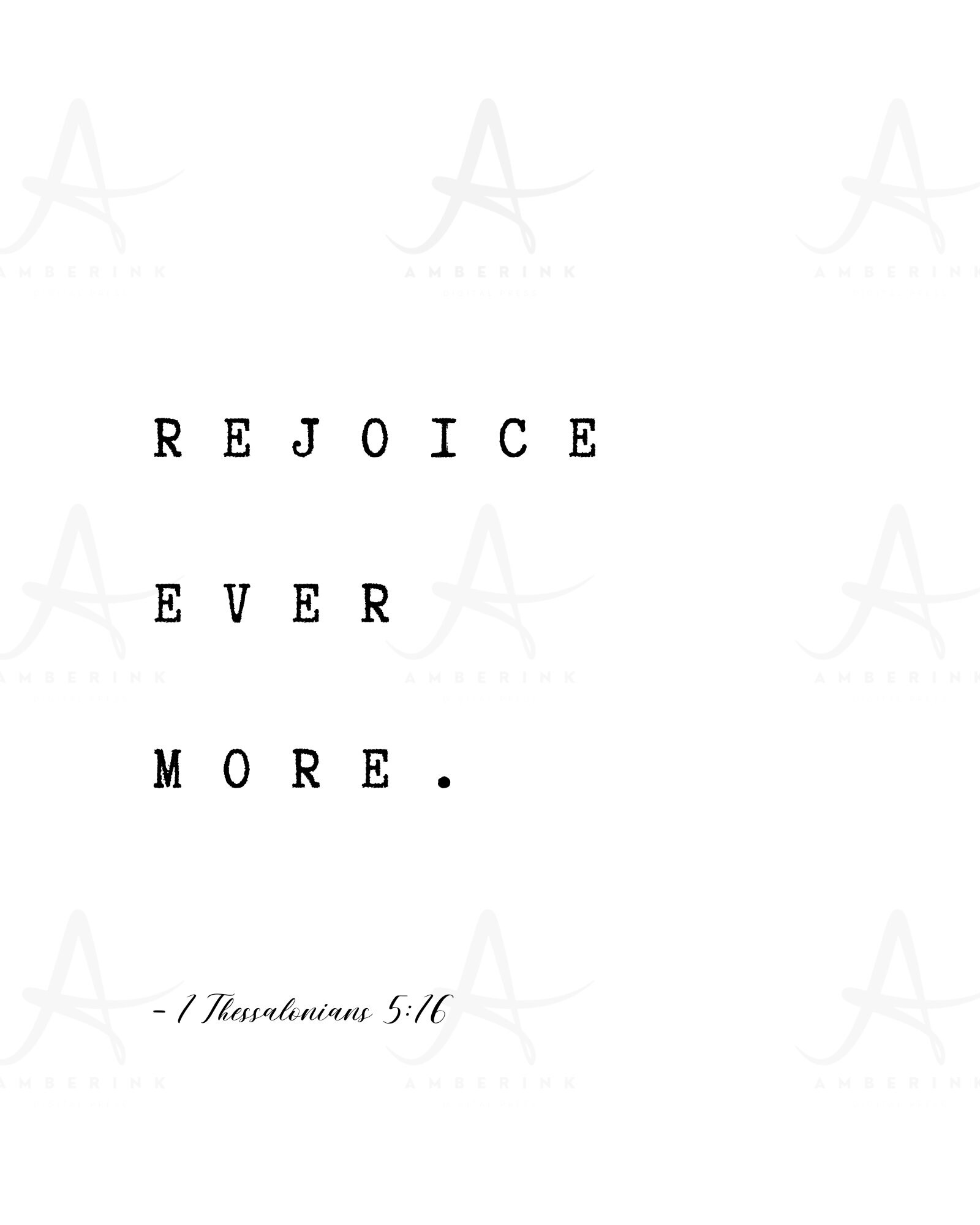 Christian Wall Art Bible Verse Prints Rejoice Evermore - Etsy