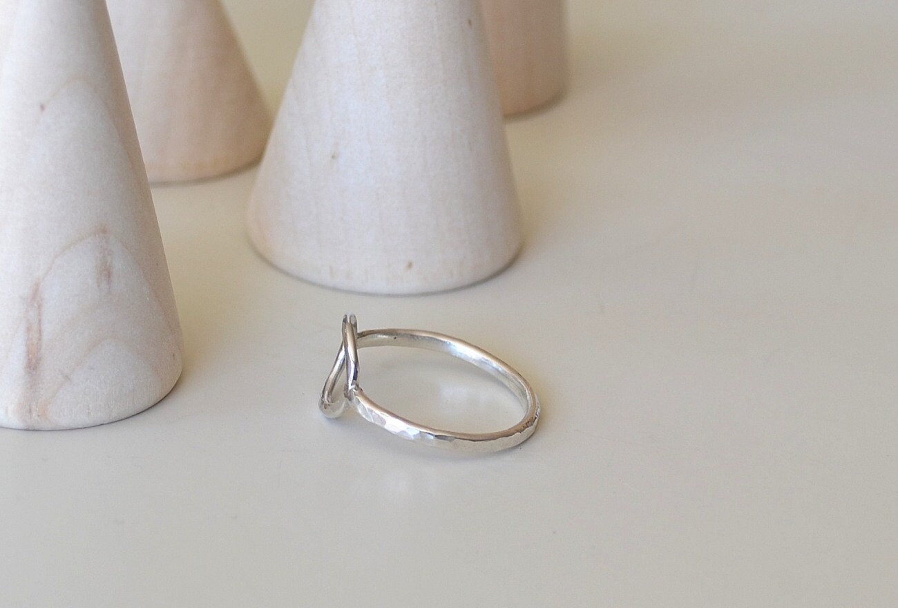 Simple Circle Ring Open Circle Rings Sterling Silver Rings | Etsy
