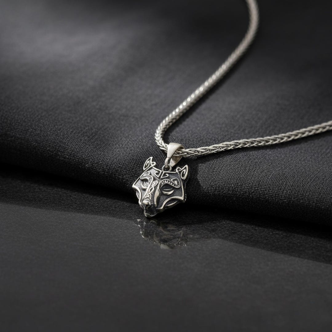 Viking Wolf Head Necklace: Stainless Steel Witcher Pendant,mens Jewelry ...