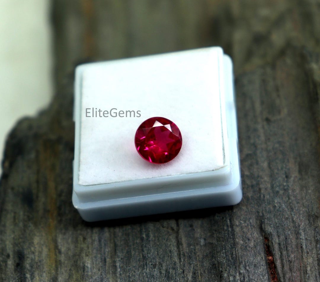 8mm Natural Pink Ruby Round Shape CGI Certified Loose Gem From Burma ...