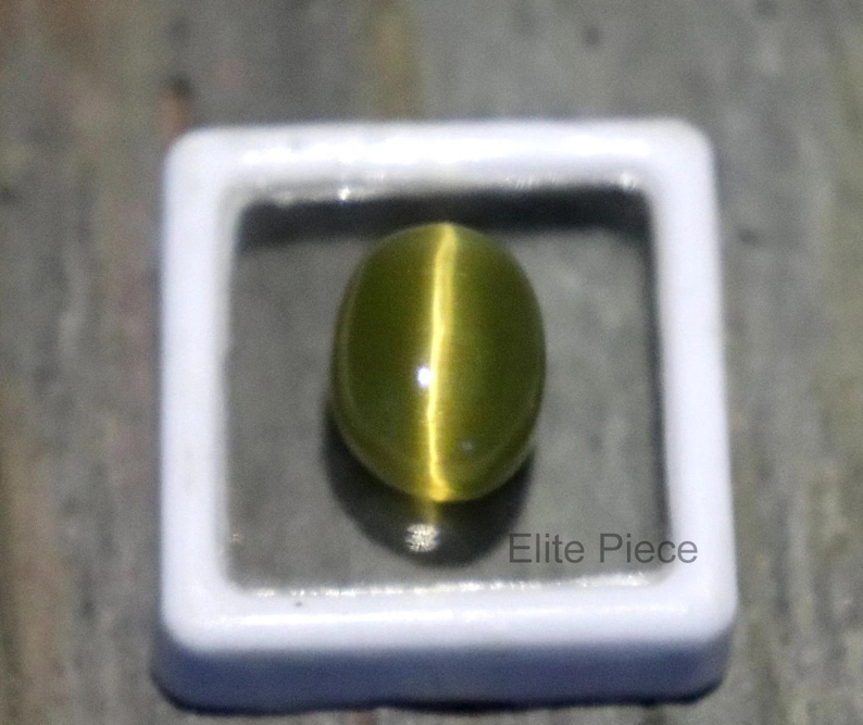 6carat Certified Brown Color Cat's Eye Cabochon Chrysoberyl 100% Loose ...