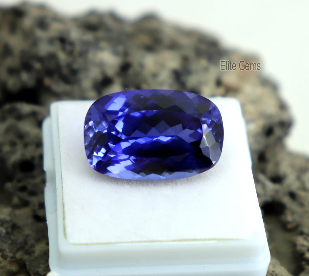Flawless Loose AAA Gemstone Cushion Cut Tanzanite 18ct Natural Faceted ...