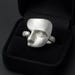 Women Mystical Mask Face Ring | Goth Style Adjustable Open Finger ...