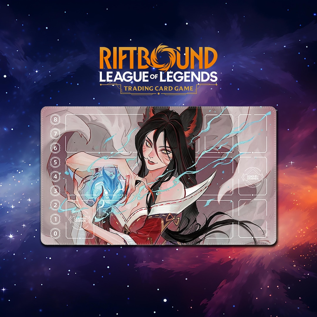 Riftbound Playmat [ahri] League of Legends TCG Card Game (600x350x2mm ...