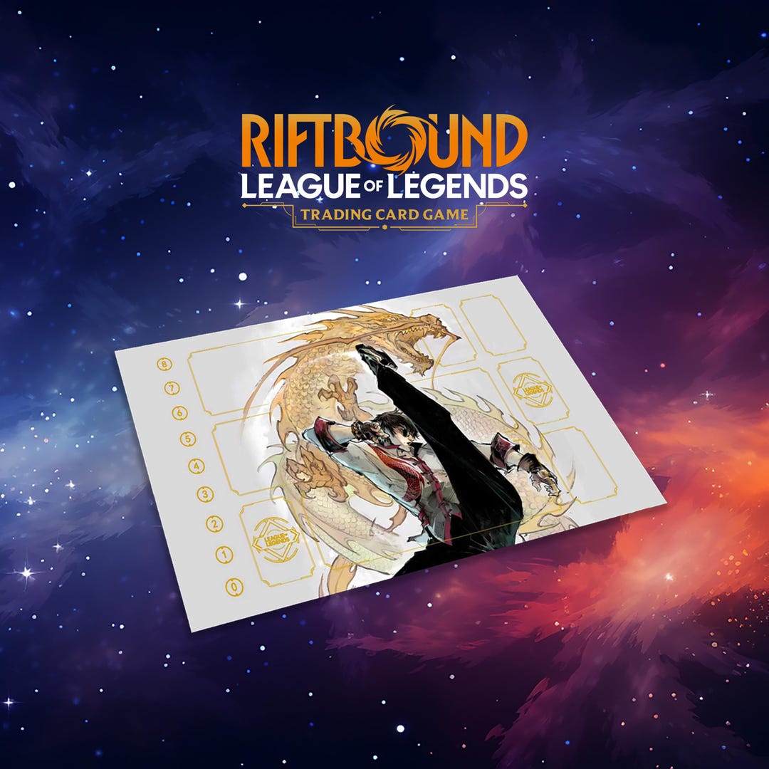 Riftbound Playmat [dragon Fist Lee Sin] League of Legends TCG Card Game ...