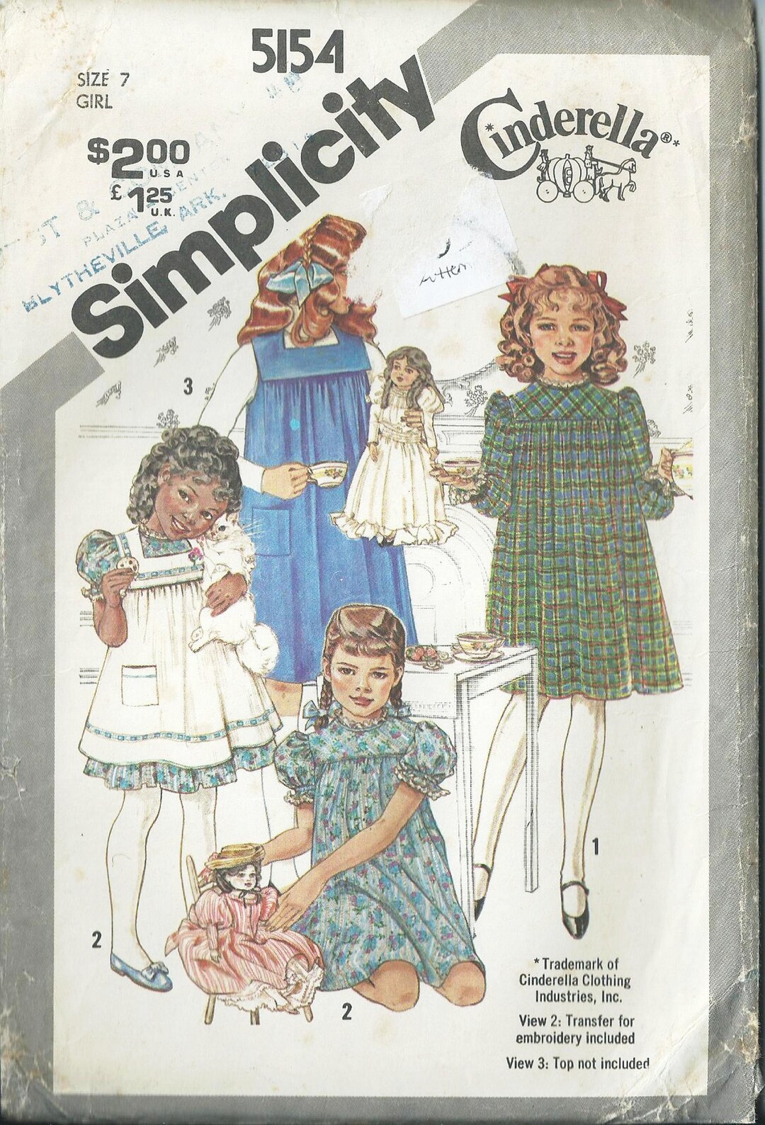 Sz 7 Simplicity Cinderella Pattern 5154 Girls' - Etsy