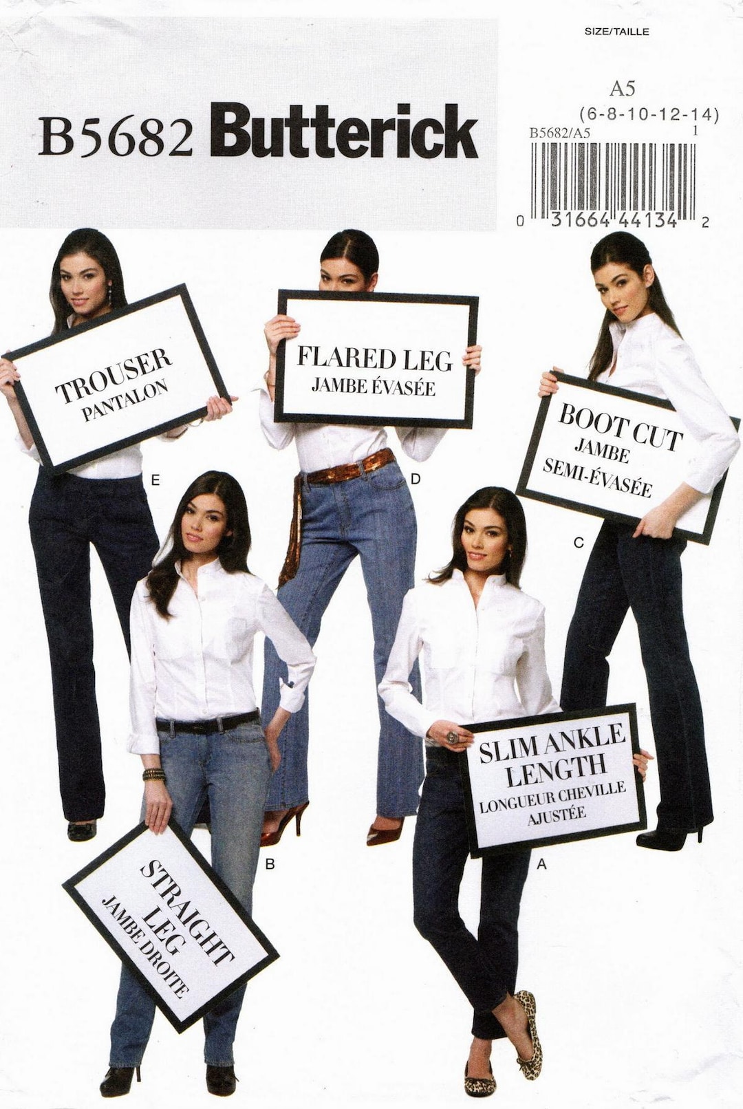 Butterick B5682 Sewing Pattern - Size 6 Thru 14 Butterick Misses ...
