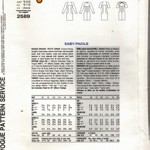 Sz 14 18 Vogue 2589 American Designer Victor Costa Misses'/ Misses ...