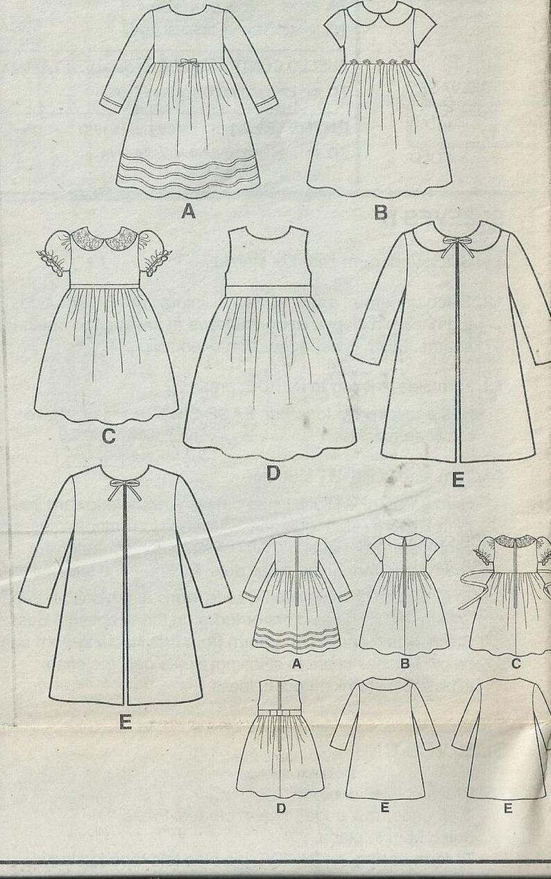 Sz 3 Thru 8 New Look Easy Sewing Pattern 6309, 6 Sizes in One Girls ...