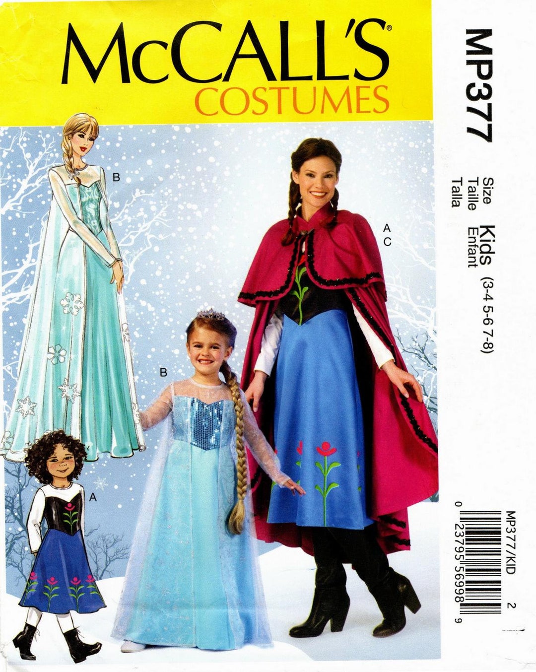 Sz 3 to 8 Mccall's Costumes Sewing Pattern MP377 - Etsy